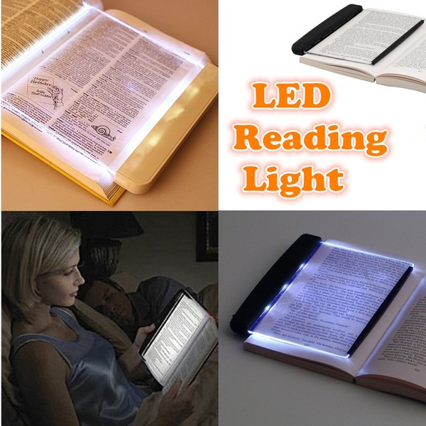 LED Light Wedge Eyes Protect Panel Book Reading Lamp Paperback Night ...