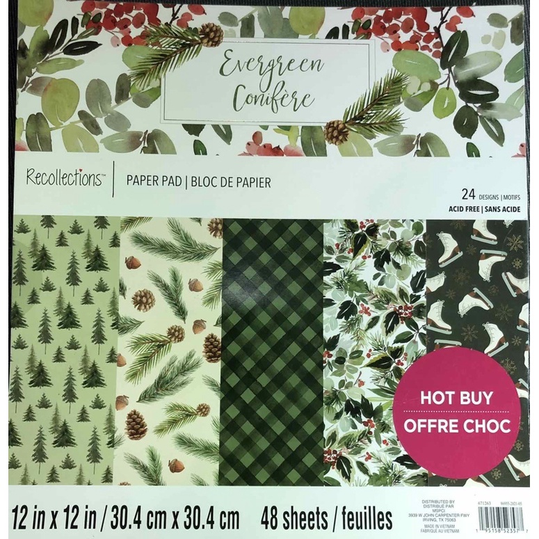 Evergreen paper pad 12x12 by Recollections | Shopee Philippines