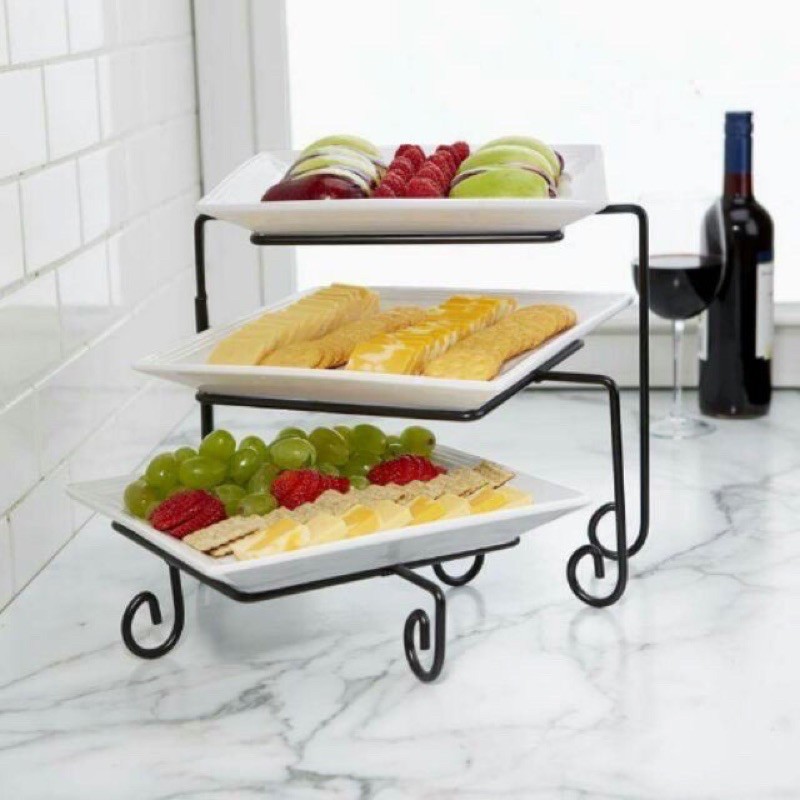 3-tier 12” ceramic buffet server | Shopee Philippines