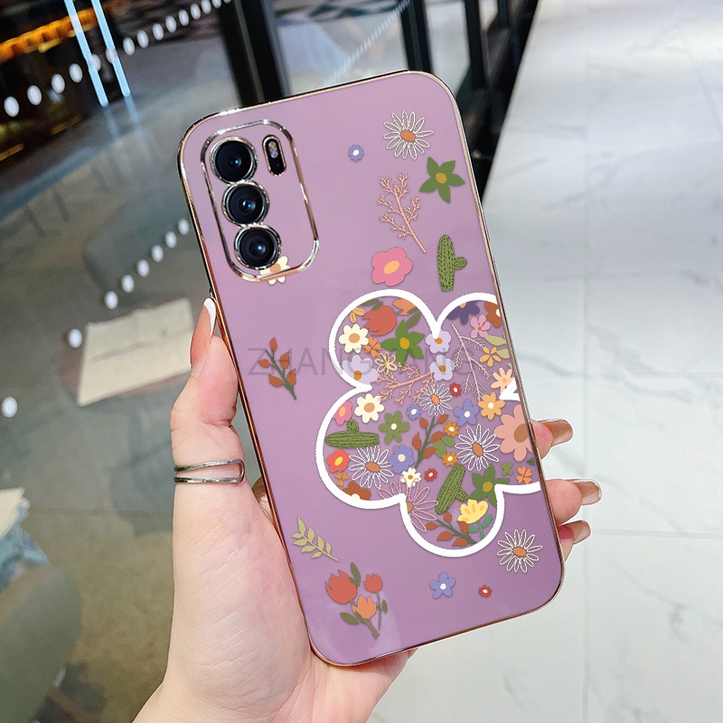 Casing oppo a16 a16k Phone Case Electroplated Silicone TPU Straight ...