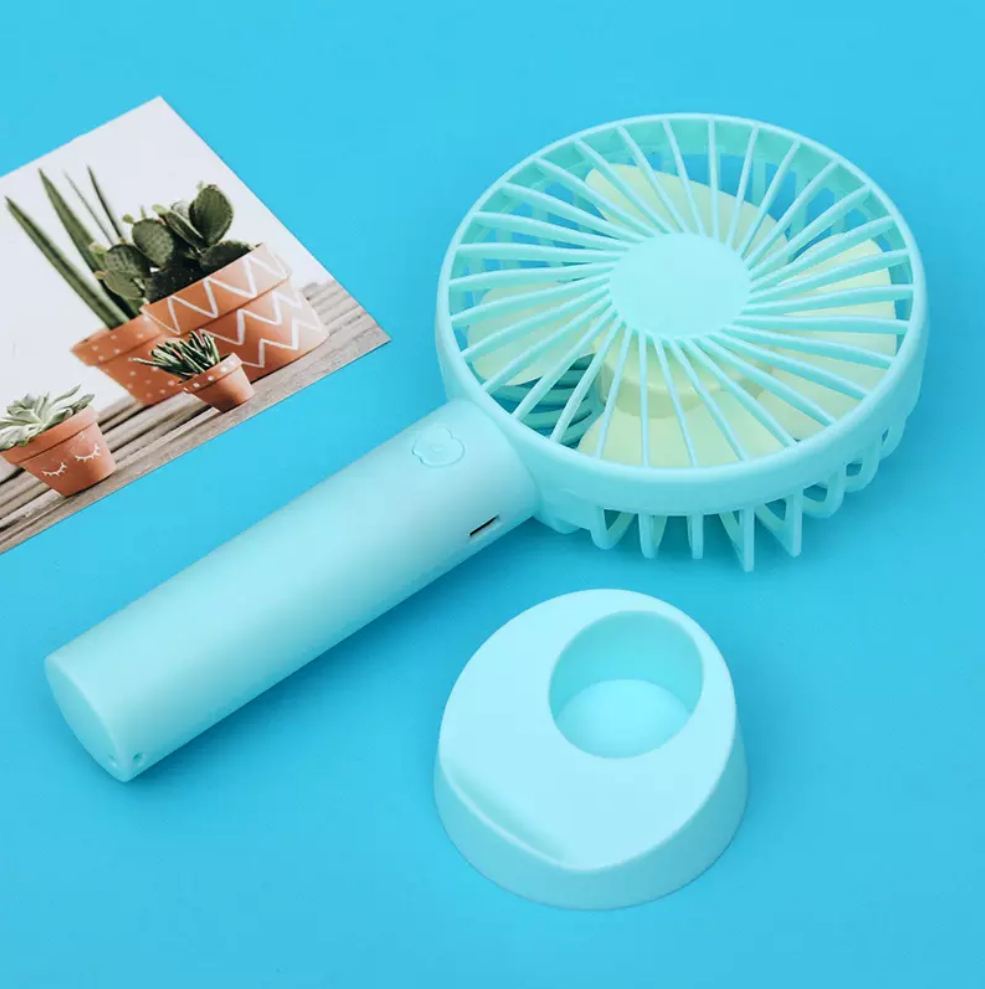 N9 Rechargeable Portable Usb Hand Held Fan With Phone Stand | Shopee ...