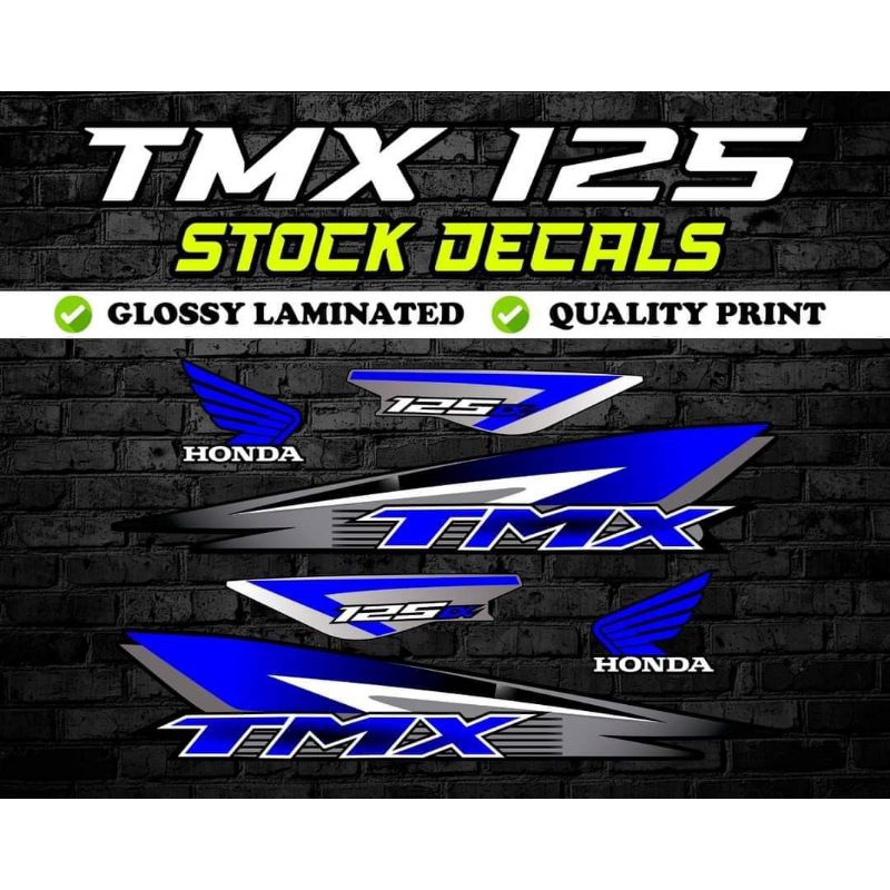 TMX 125 ALPHA Stock Decals (BLUE) | Shopee Philippines