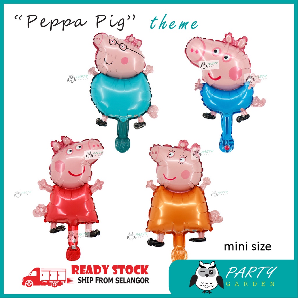 Peppa Pig Theme Foil Balloon | Shopee Philippines