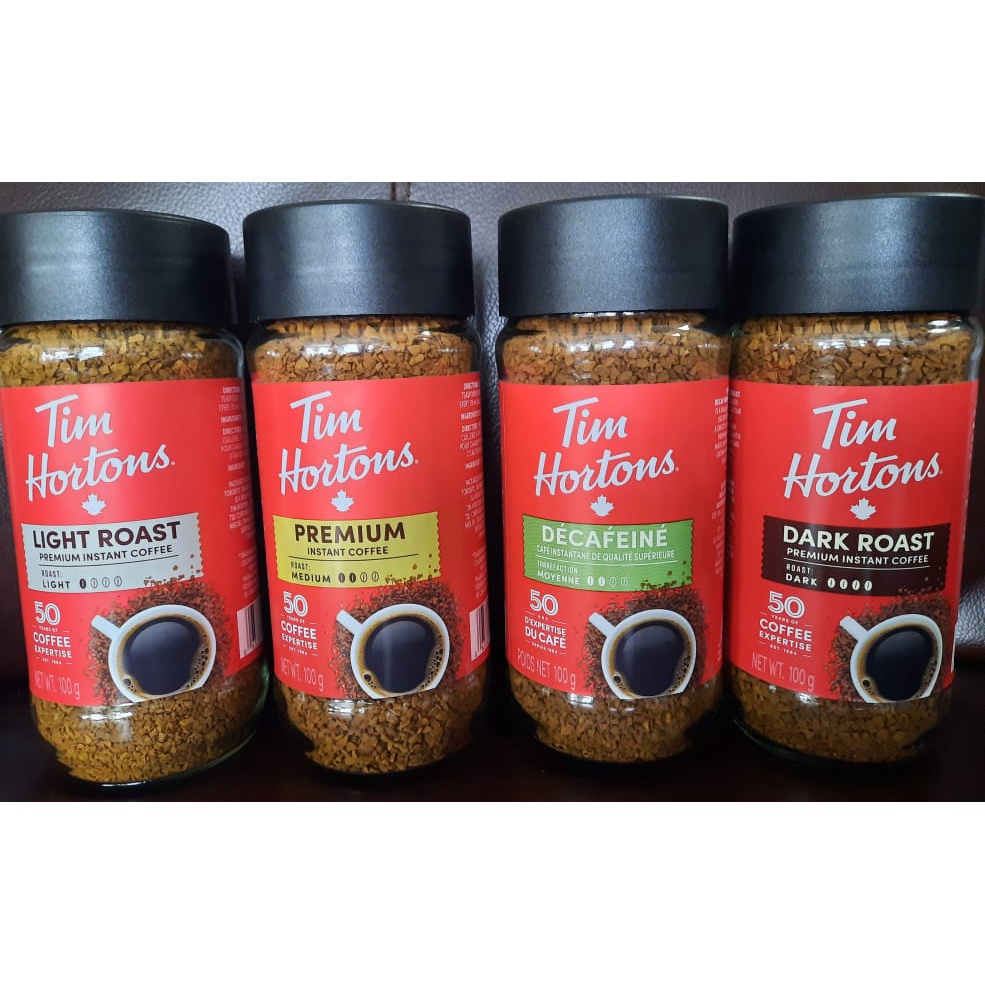 NEW and ORIGINAL -Tim Hortons Premium Instant Coffee (100g) | Shopee ...