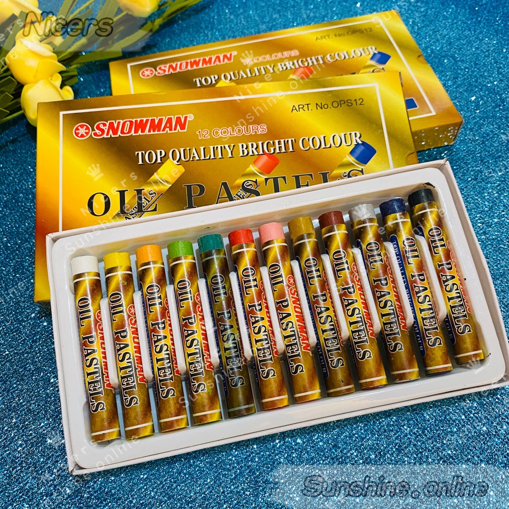 #OPS-12 Snowman Oil pastels 12colors | Shopee Philippines