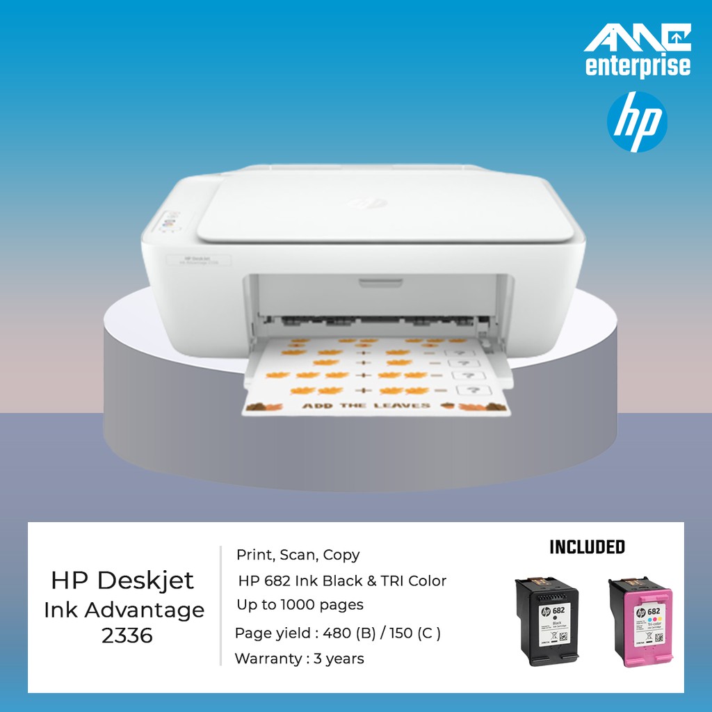 Hp Deskjet Ink Advantage 2336 included with HP Ink 682 (Black & Color ...