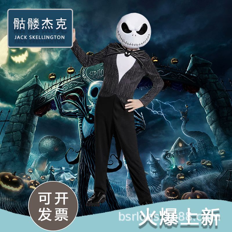 The Nightmare Before Christmas Jack Cos Suit Skeleton Jack Halloween ...