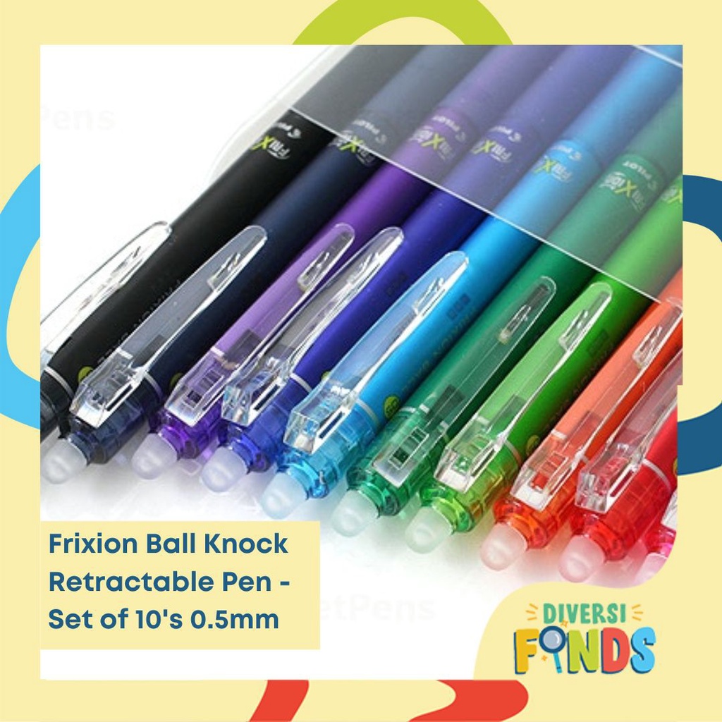 1 SET Pilot Set of 10's Frixion Ball Knock 0.7mm- Retractable Type ...