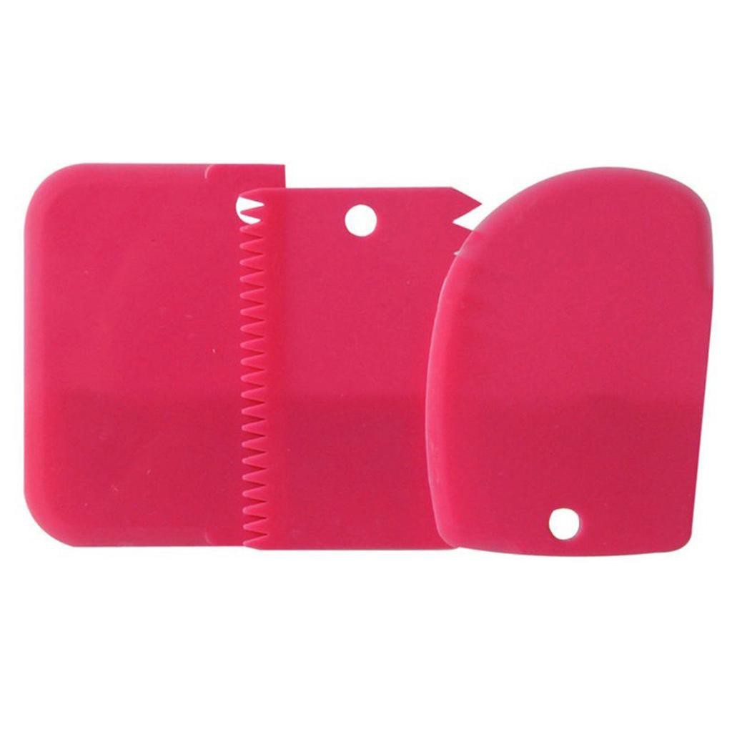 3pcs Plastics Dough Scraper | Cake Cream Icing Spatula | Cake Scraper ...