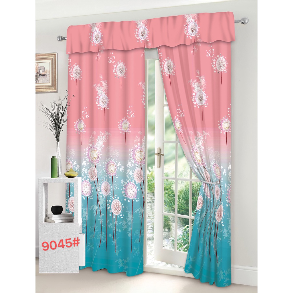 COD Sale rose Kurtina Design No Ring Window Door Room Semi Cotton ...