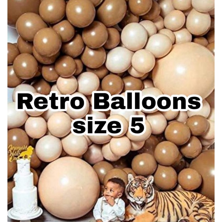 100pcs size 5 Retro color / vintage color Rubber latex balloons party ...