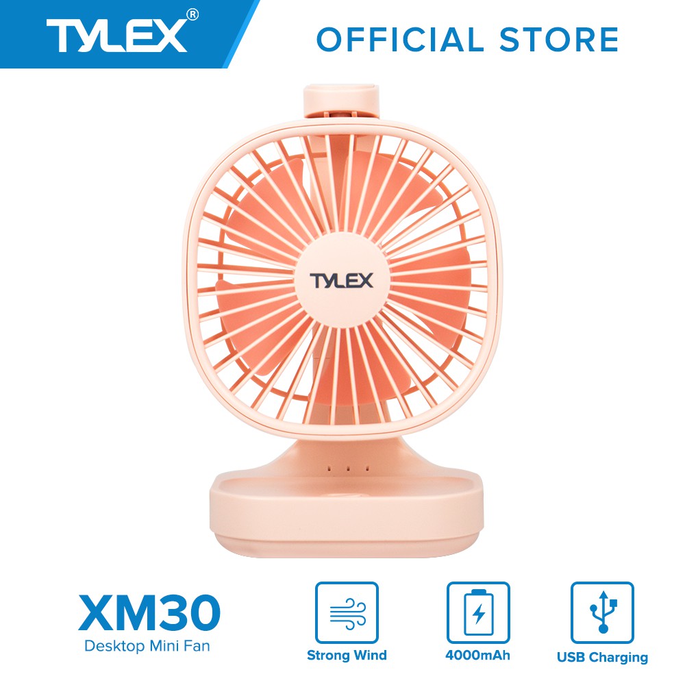 Tylex XM30 Portable 4000mAh Mini Fan with Low Noise Feature 3 Gear ...