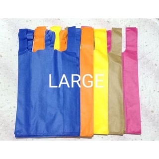 50 Pcs Sando Eco Bag 5 Sizes Non-woven Vest Tote Bag Shopping Take Out ...