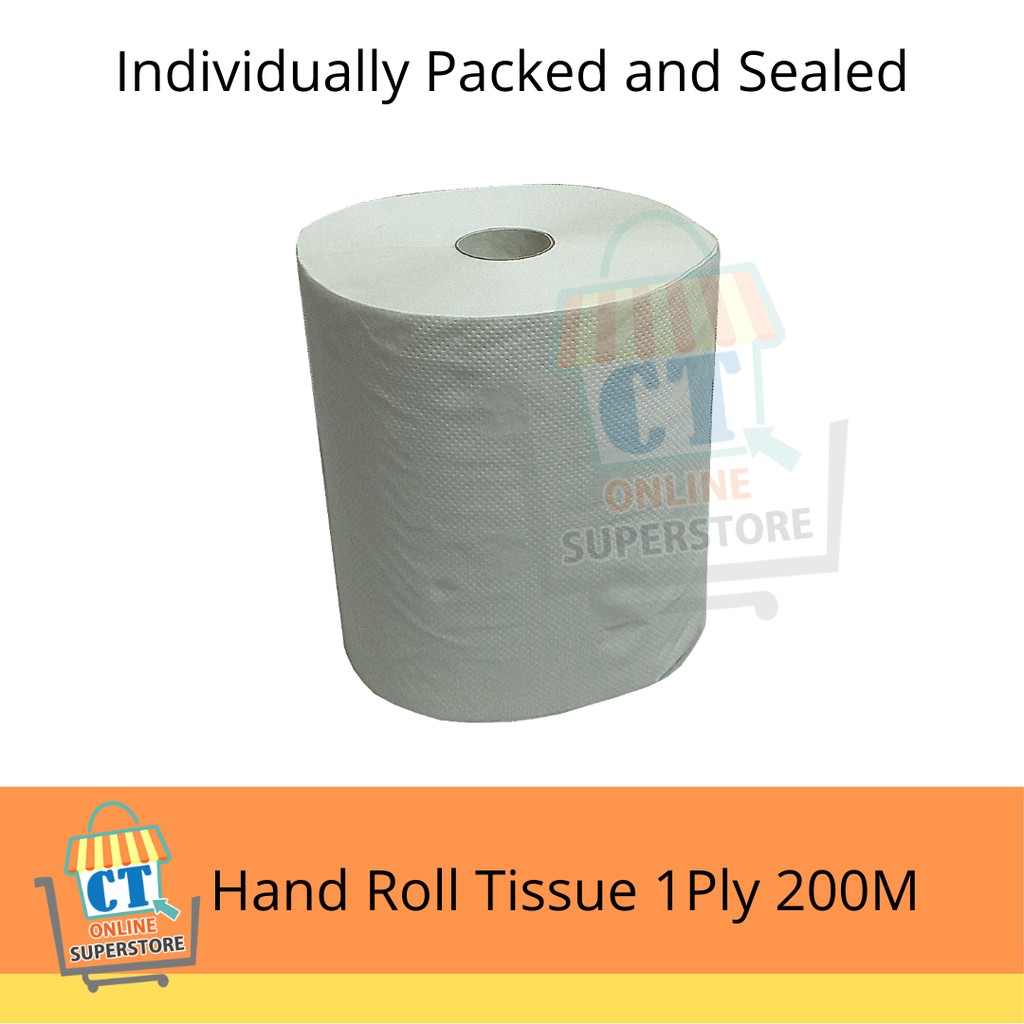 Hand Roll Tissue 1Ply 200M (Pack of 1 Roll) | Shopee Philippines