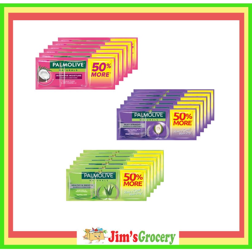 JIMS PALMOLIVE SHAMPOO AND CONDITIONER PINK/VIOLET/GREEN 15ML (BUNDLE ...