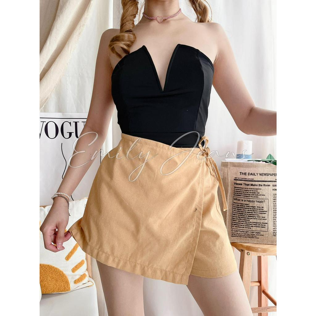 EMILY Korean Skort Palda Shorts | High Quality Cotton Linen ( Skirt ...