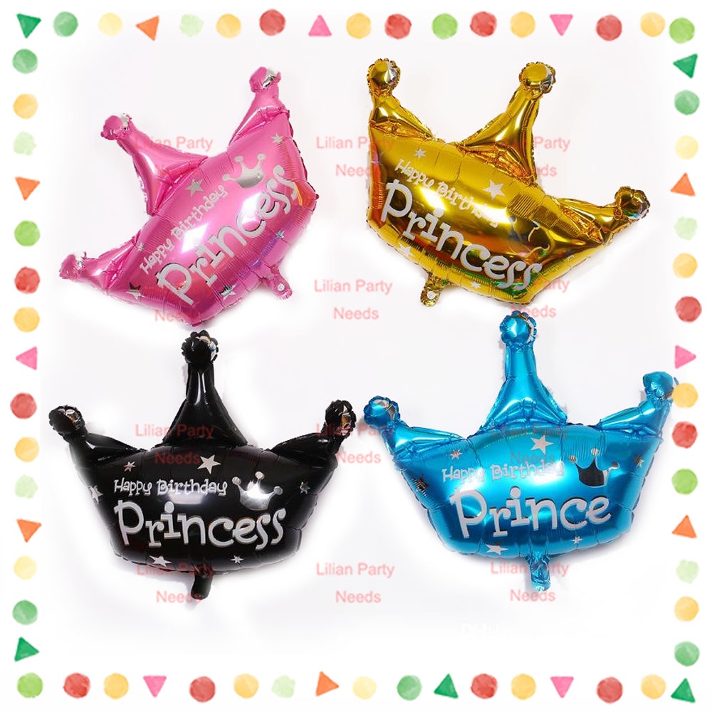 𝐋𝐢𝐥𝐢𝐚𝐧 𝐏𝐚𝐫𝐭𝐲 𝐍𝐞𝐞𝐝𝐬 Giant Princess/Prince crown foil balloon partyneeds ...