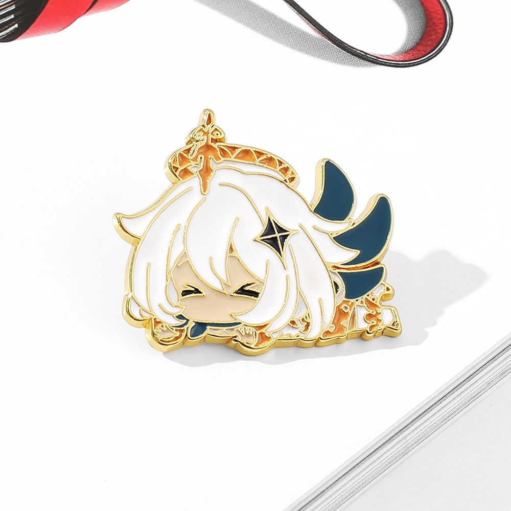 Genshin Impact Paimon Pot Hard Enamel Pin Cute Cartoon Badge Brooch ...