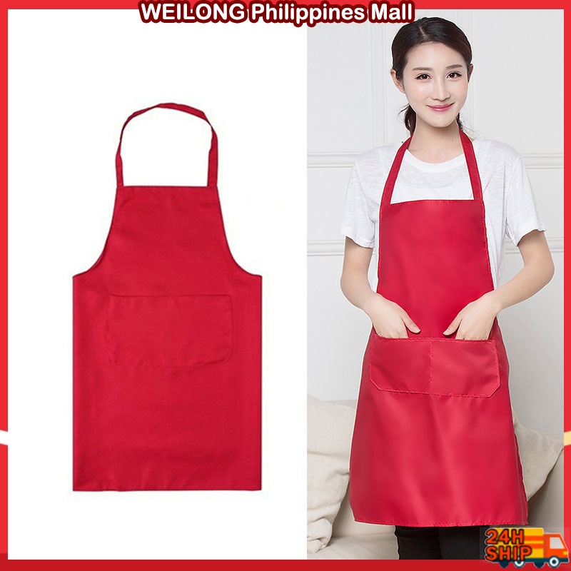 Universal Solid Color Apron Classic Chef Apron for Kitchen/ Restaurant ...