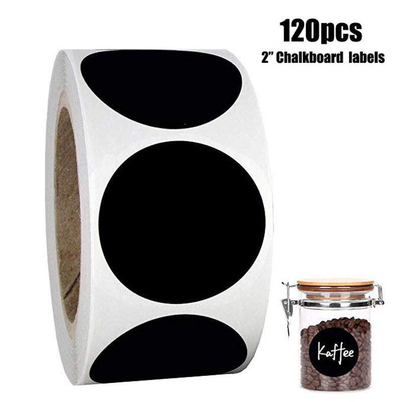 120PCS Black Round Label Stickers Blackboard Labels kitchen Organizing ...