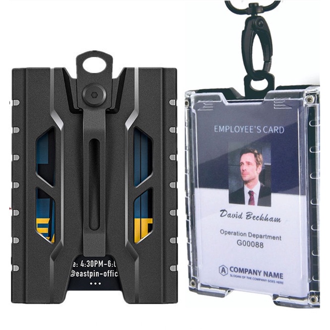 Durable Polycarbonate ID/Credit Holder with Metal Clip and 4 Cards Slot ...