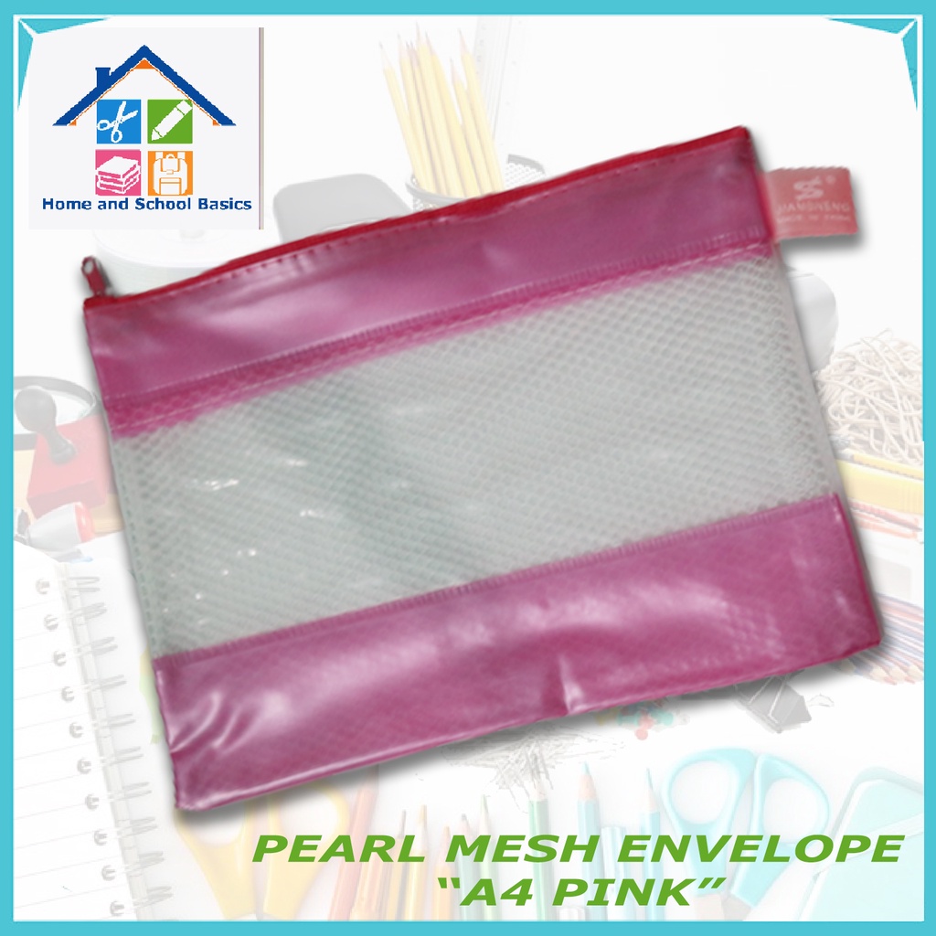 A4 Pearl Mesh Envelope - See Through Organizer - A4 Letter Size ...