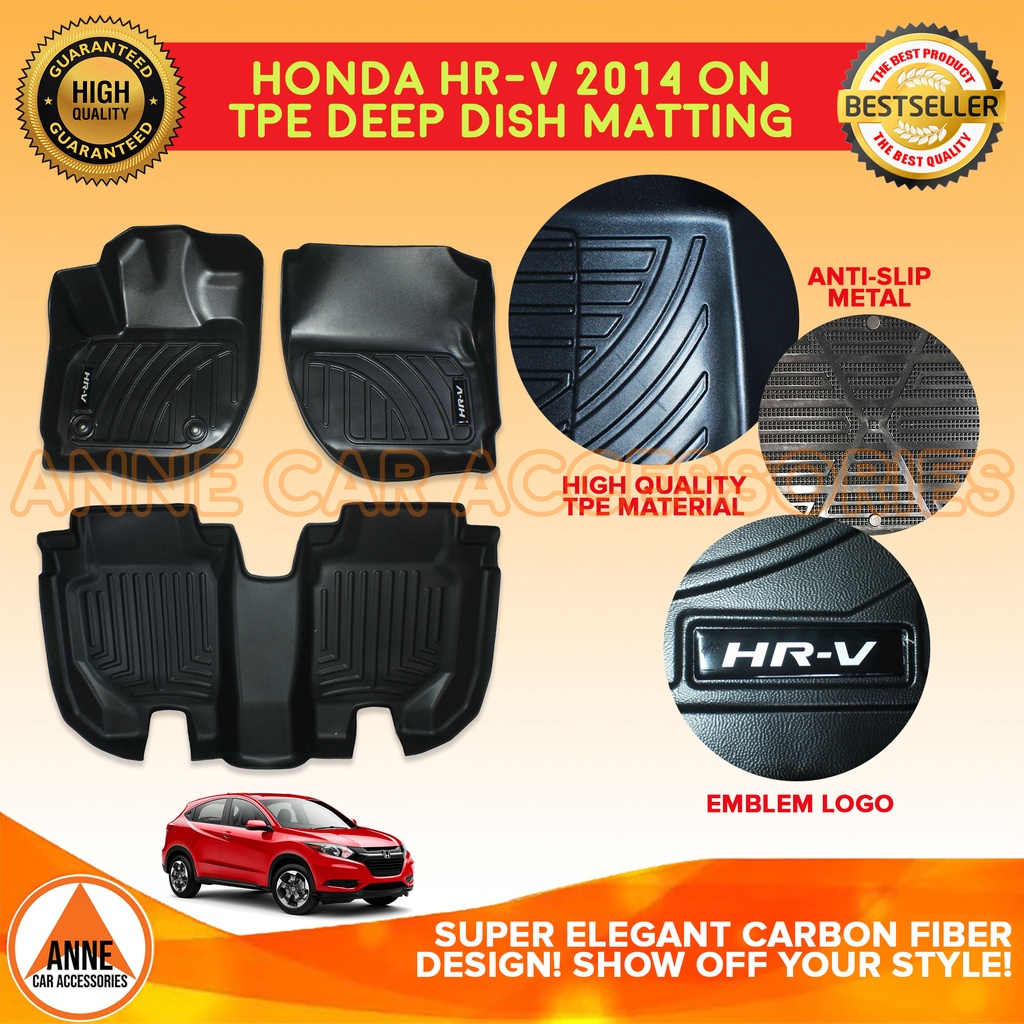 TPE Deep Dish for Honda HR-V / HRV 2014 - 2021 Deep Dish Car Matting ...