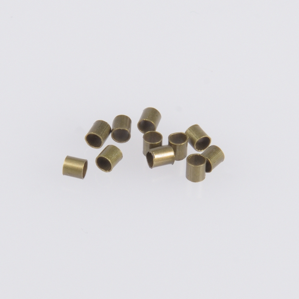 135【500pcs】1.5-2.5mm Copper Tube Crimp End Beads Stopper Spacer Beads ...