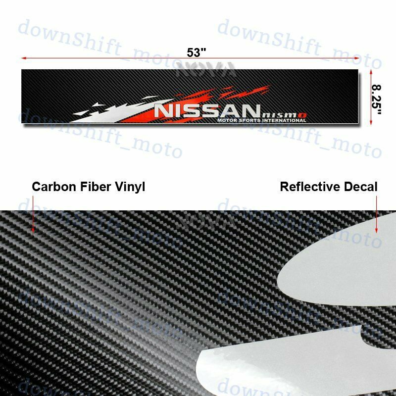 Front Window Windshield Carbon Fiber Vinyl Banner Decal Sticker For ...