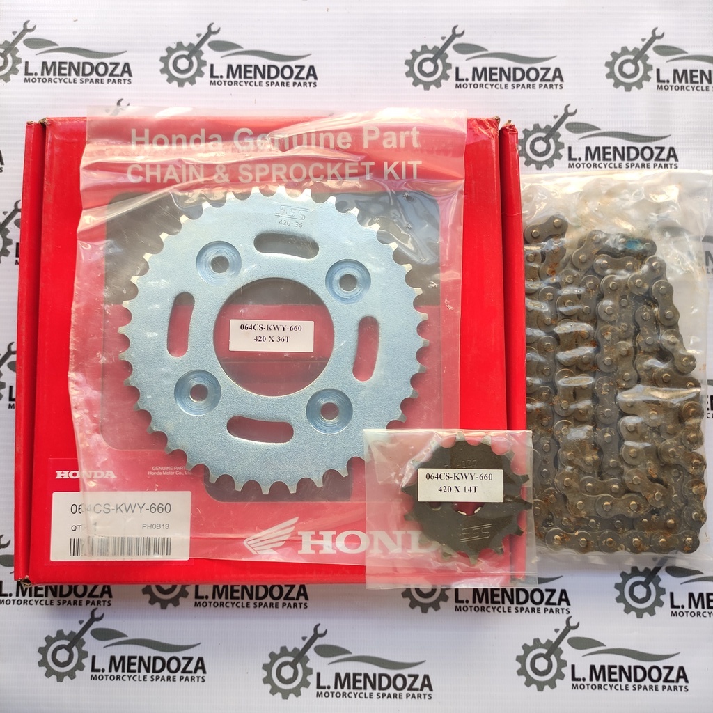 Honda Wave 100 Chain Sprocket Set 14T 36T 420 Genuine 064CS-KWY-660 ...