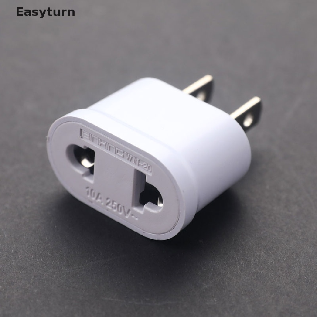 Easyturn US Plug to EU Plug Round And Flat Dual-Purpose Conversion Plug ...