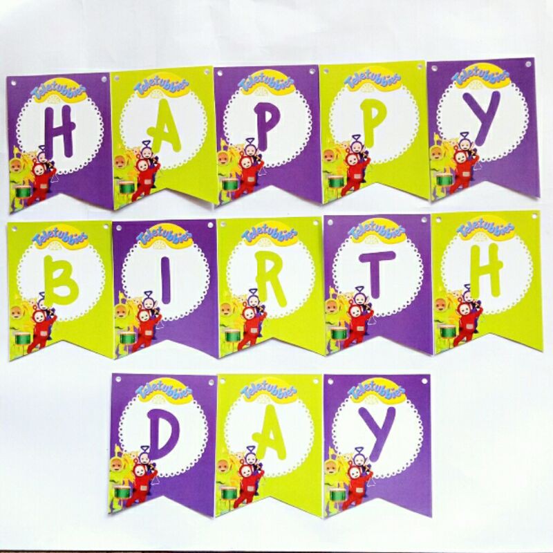 Teletubbies Character garland bunting flag Banner | Shopee Philippines