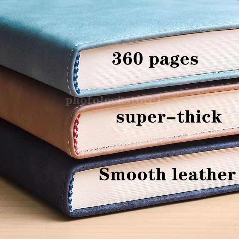 A5 notebook super thick notepad skin feeling leather diary school ...