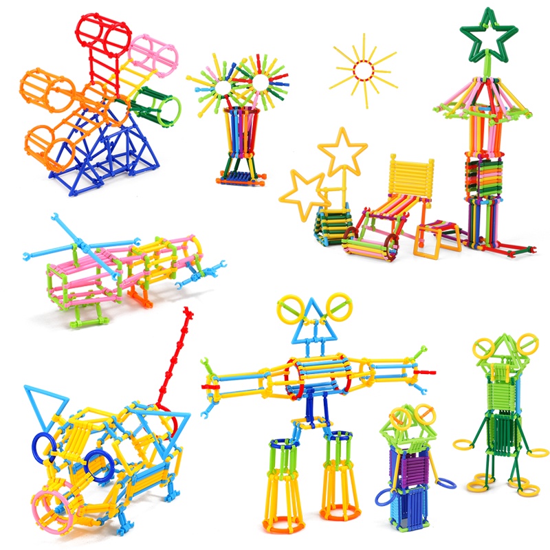 Children's early education puzzle Baby DIY intelligence stick assembly ...