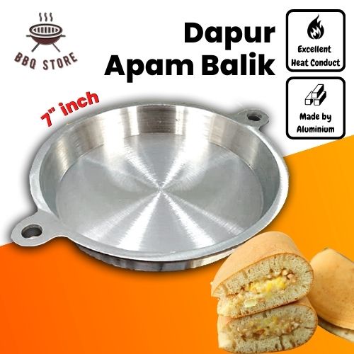 BBQ Store 7 Inch Kuali Apam Balik Aluminium/ Pancake Mould/ Piring Kuih ...