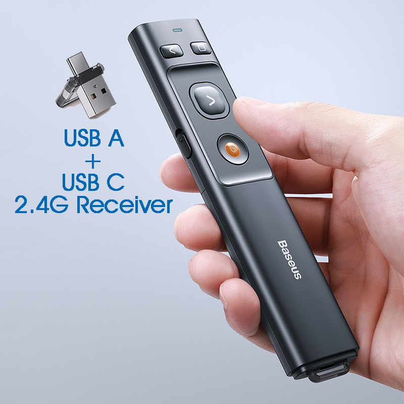 Wireless PowerPoint Presentation Clicker Baseus PPT Remote Control, 2 ...