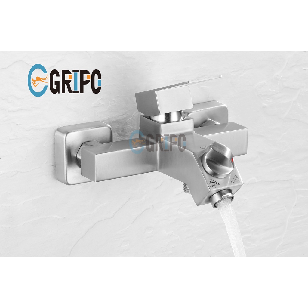 GRIPO NEW 304 stainless Airplane Square Bathroom Shower Tub Faucet Wall ...