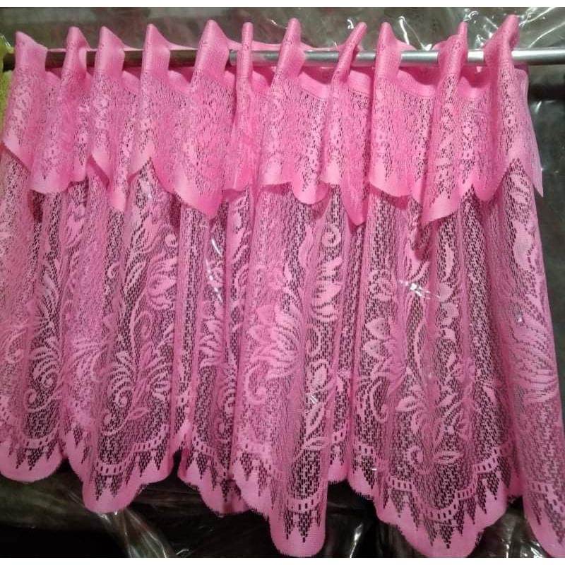 Valance lace Curtain butas (150 cm width x 50cm length) | Shopee ...