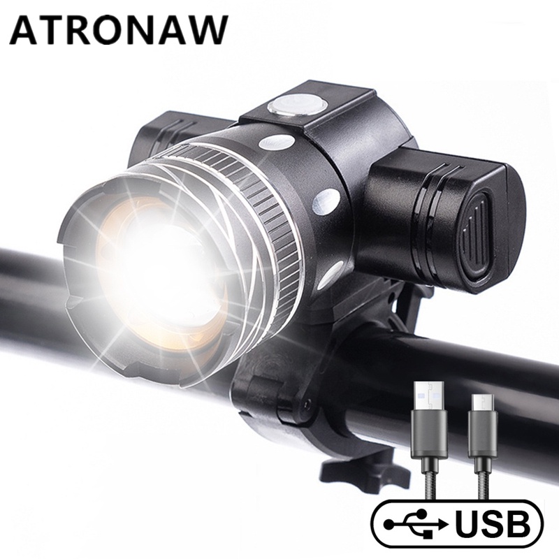 ATRONAW Bike Mtb Mountain Bicycle Headlight Front Led Lights Waterproof ...