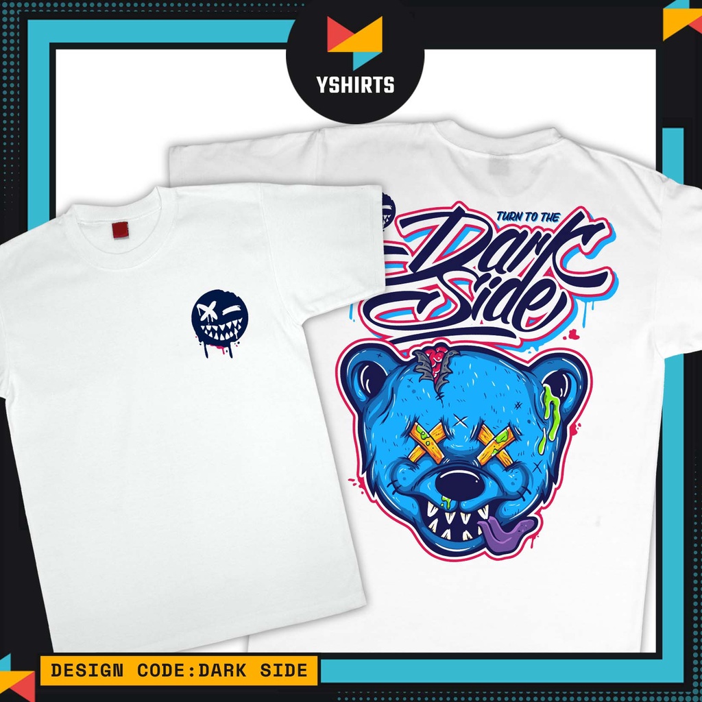 YSHIRTS Dark Side Design Graphic Printed Tees White Tshirt | Shopee ...