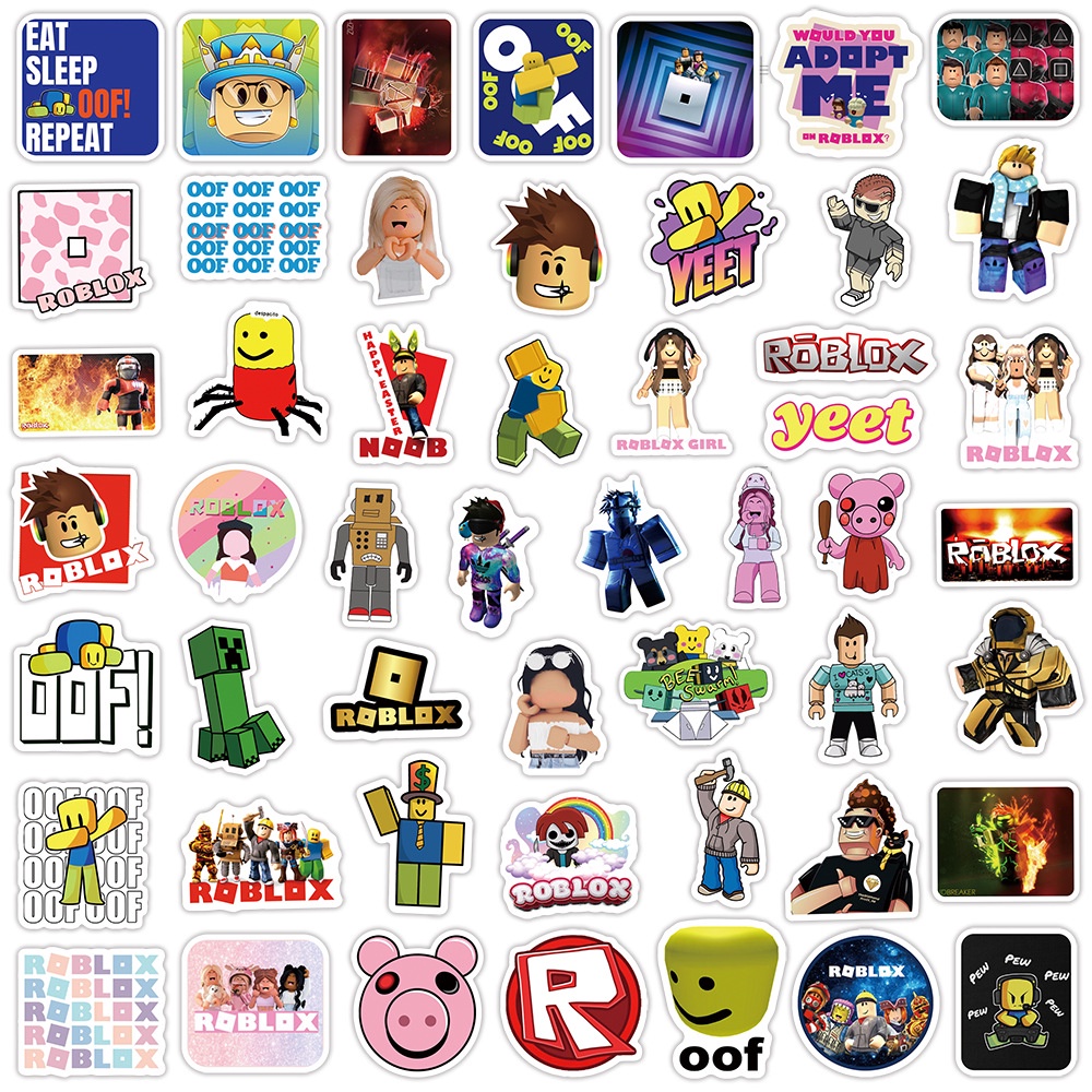 150Pcs ROBLOX Graffiti Stickers Water Cup Trolley Case Notebook Guitar ...