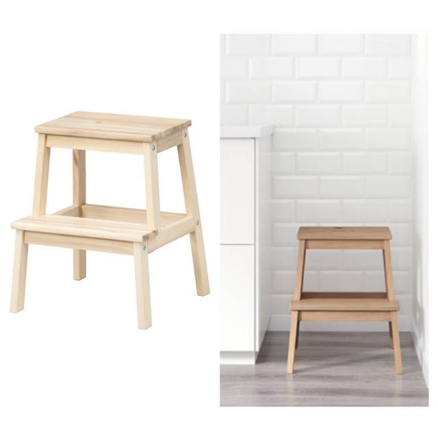 KAYU Stair Bench, Solid Aspen Wood, Size. 45x50cm, Beige Color, Max ...