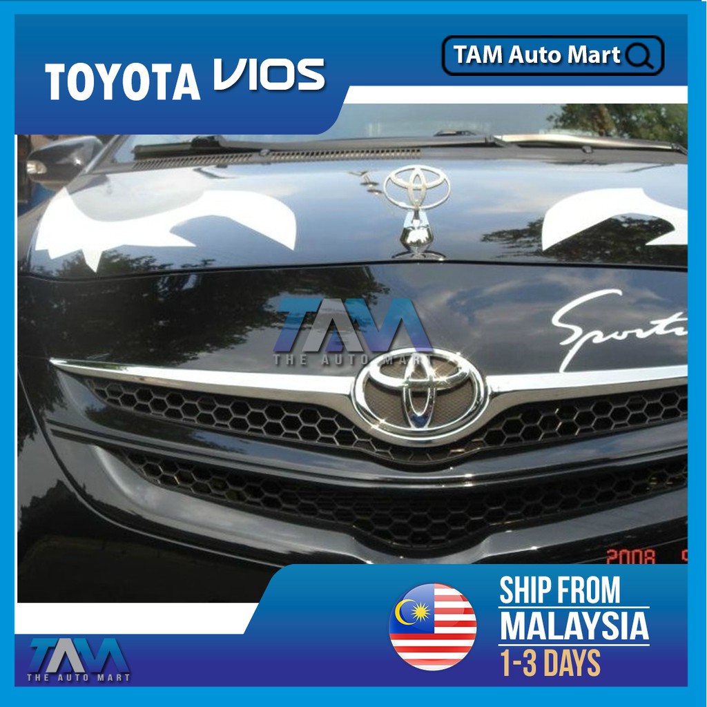 Toyota Vios Front Grill Chrome Lining Front Grill Grille Chrome Trim ...