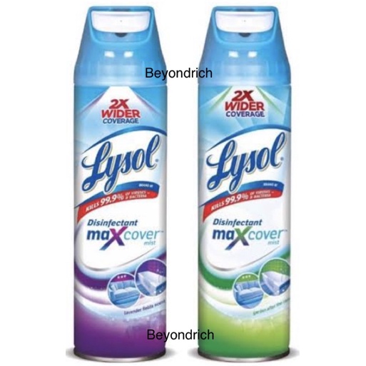 Lysol Disinfectant Max Cover Mist Lavender Field scent 425 grams kills ...