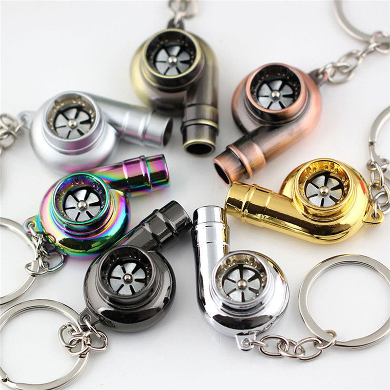 Real Whistle Sound Turbo Keychain Spinning Turbine Key Chain Ring ...