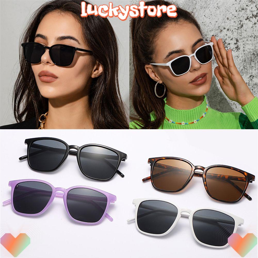 LUCKY Simple Sunglasses for Women Retro Men Square Sun Glasses Retro ...