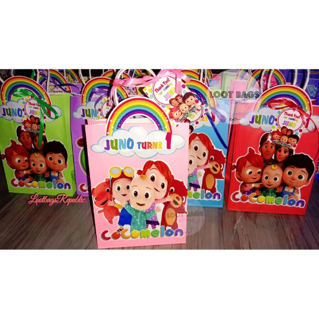 Cocomelon Lootbags Personalized with tag | Shopee Philippines