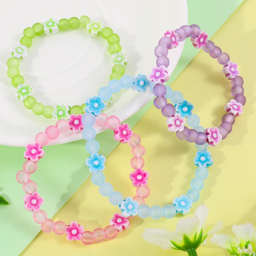 G7C Children's bracelet set frosted glass bead string hand string ...