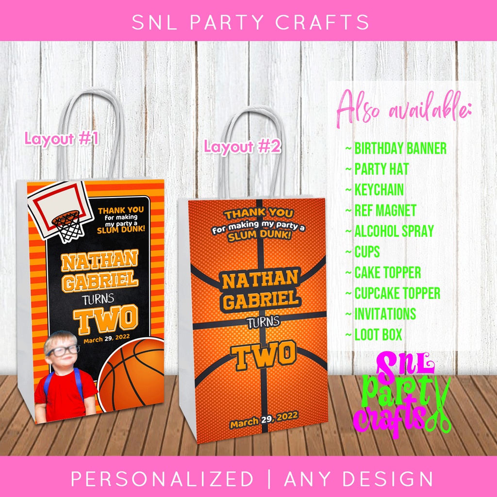 Basketball Theme Loot bag for Birthday Candy Souvenir bags | Shopee ...
