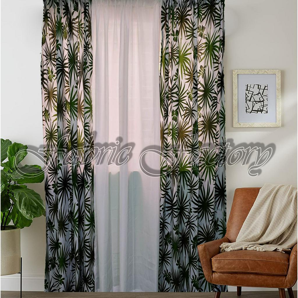 Curtains Sheering "FOREST DESIGN" 3in1 sold per set | Shopee Philippines